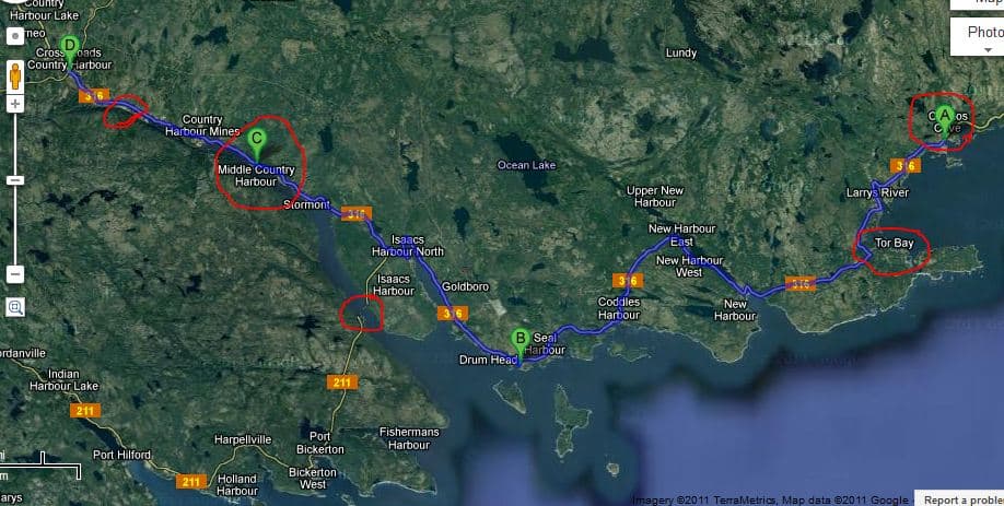 charlos cove country harbour map highlights | Out and About Nova Scotia